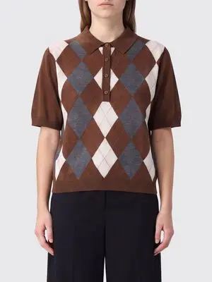 SEMICOUTURE Argyle Knit Polo Shirt