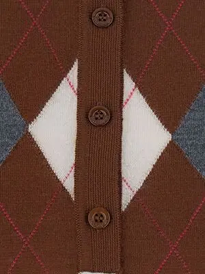 SEMICOUTURE Argyle Knit Polo Shirt