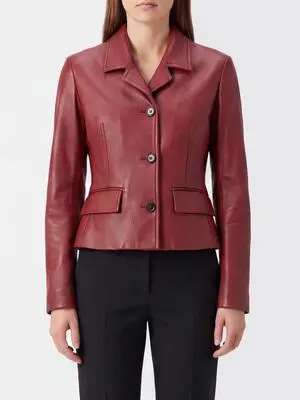 FERRAGAMO Slim Fit Single-breasted Lambskin Leather Jacket With Lapels
