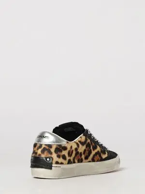 CRIME LONDON Leopard Print And Glitter Embellished Trainers