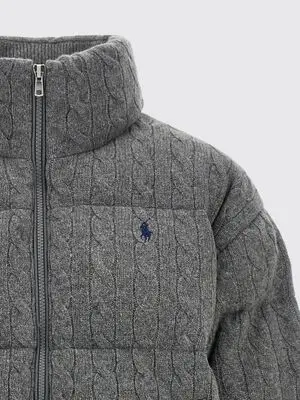 Polo Ralph Lauren Quilted Wool And Cashmere Jacket With Pony Logo - Grey