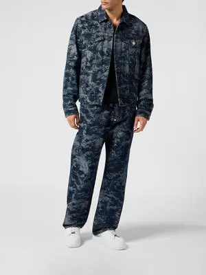 Philipp Plein Abstract Denim Jacket