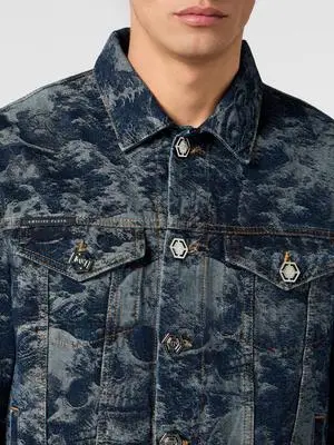Philipp Plein Abstract Denim Jacket