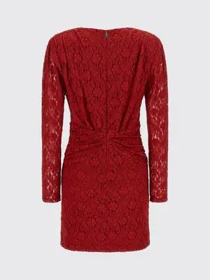ROTATE BY BIRGER CHRISTENSEN Lace Sheath Mini Dress With Floral Appliqué And Long Sleeves