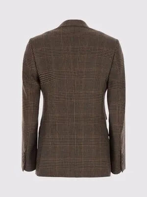 Max Mara Double-breasted Plaid Blazer