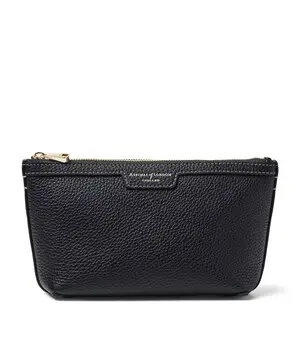 ASPINAL OF LONDON Leather Hudson Cosmetics Bag - Black