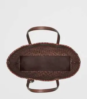ASPINAL OF LONDON Large Woven Leather Tote Bag