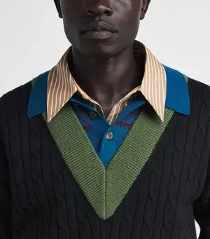 Dries Van Noten Wool-cotton Layered Sweater