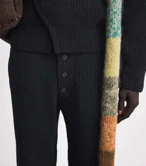 Dries Van Noten Wool Straight Sweatpants
