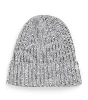 Monnalisa Embellished Knit Hat - Grey