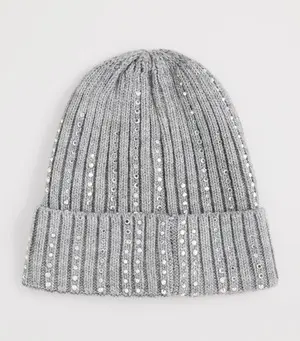 Monnalisa Embellished Knit Hat