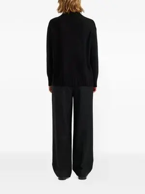 Chinti & Parker Ribbed-knit Wrap-neck Sweater