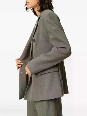 TWINSET Double-breasted Flannel Jacket