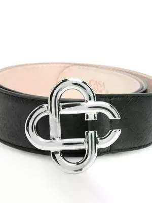 Casablanca Monogram-embossed Leather Belt