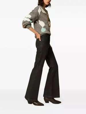 TWINSET Denim Flared Jeans - Black