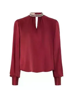 TEMPERLEY LONDON Beatrice Crystal-embellished Silk Blouse