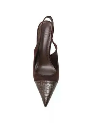 TWENTY FOURHAITCH Varne Croc-effect Slingback Pumps