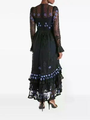 TEMPERLEY LONDON Florette Floral-embroidered Midi Dress