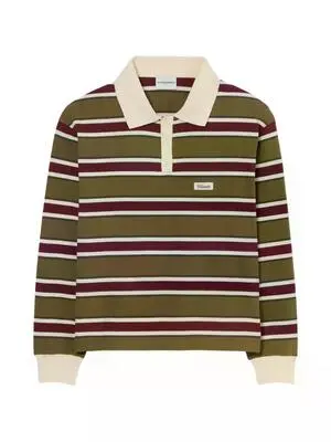 Claudie Pierlot Striped Long-sleeve Polo Shirt