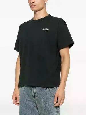 SECOND / LAYER Logo-print Graphic-print T-shirt - Black