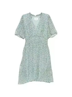 MAISON123 Balmana Floral-print Ruffled Collar Mini Dress