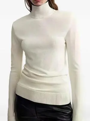 TOTEME Fitted Ribbed Top Off-white