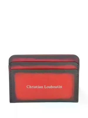 CHRISTIAN LOUBOUTIN Canopy Leather Card Case - Red