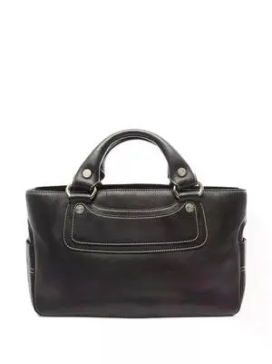 Celine 2000s Boogie Leather Handbag - Black