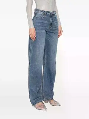 TWENTY FOURHAITCH Glitter Effect Wide-leg Jeans