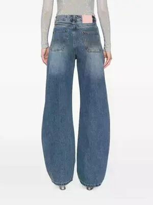 TWENTY FOURHAITCH Glitter Effect Wide-leg Jeans