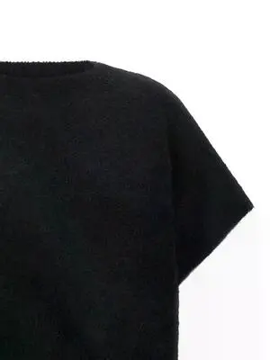 NUDE Brushed Alpaca-blend Short-sleeve Sweater