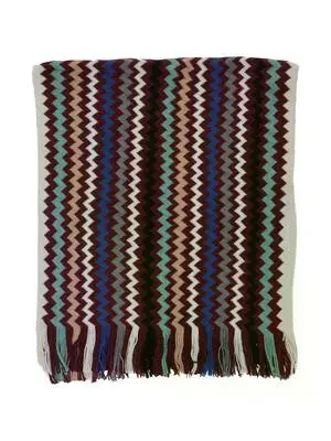 Missoni Zigzag-knit Fringed Scarf