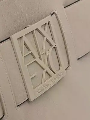 Armani Exchange Logo Plaque Tote Bag