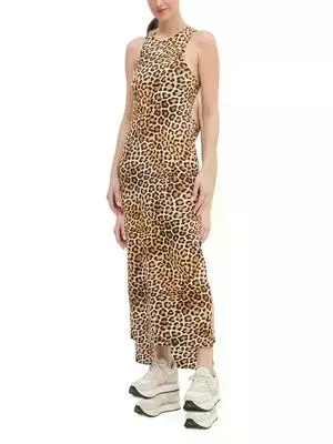 PUMA Leopard Print Racerback Maxi Dress