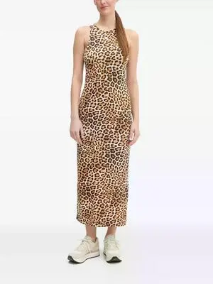 PUMA Leopard Print Racerback Maxi Dress