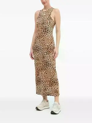PUMA Leopard Print Racerback Maxi Dress