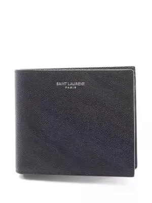 Saint Laurent 2020s East-west Leather Wallet - Black