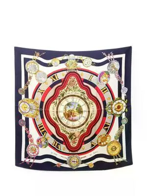 Hermès 2010s Parmi Les Fleurs Scarf - Blue