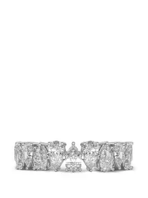 SOLO FOR DIAMONDS Pear-cut Diamond Eternity Ring In 14k Gold - Silver