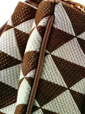 Prada Galleria Double Zip Printed Fabric Mini Tote Bag