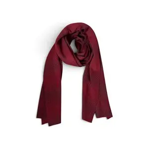 SERRAN LONDON Berry Two-tone Wool Scarf - Red