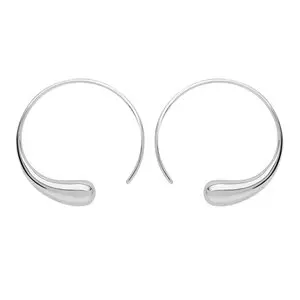 LUCY QUARTERMAINE Solid Sterling Large Luna Hoop Earrings