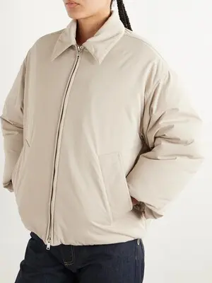 Bottega Veneta Intrecciato Leather-trimmed Recycled-shell Down Jacket