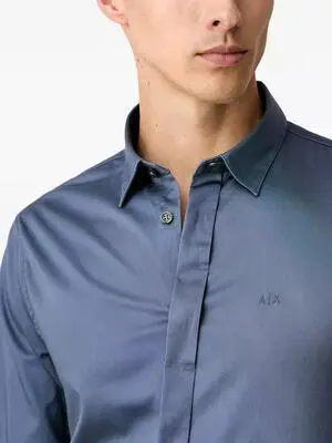 Armani Exchange Logo-embroidered Slim-fit Shirt