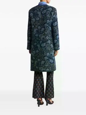 Etro Floral Motif Bouclé Jacquard Coat