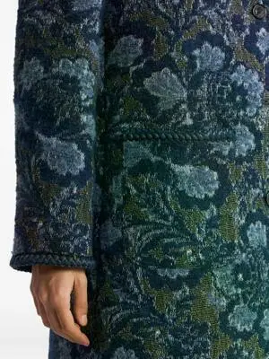 Etro Floral Motif Bouclé Jacquard Coat