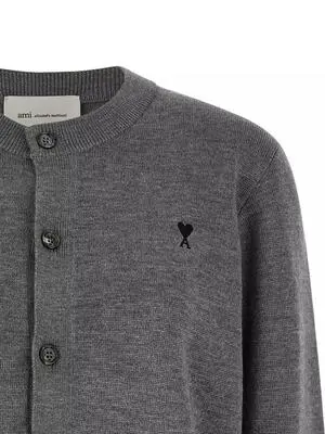 AMI Paris De Coeur Wool Cardigan