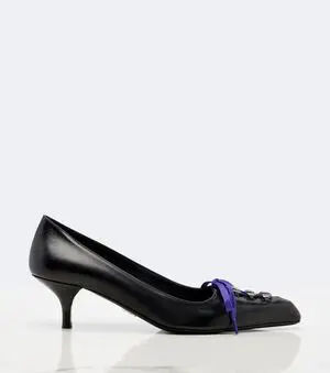 Prada Bow-detail Leather Pumps