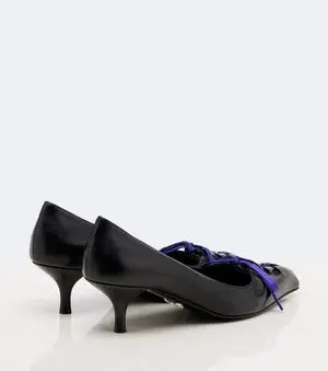 Prada Bow-detail Leather Pumps