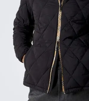 Burberry Check Hooded Quilted Jacket